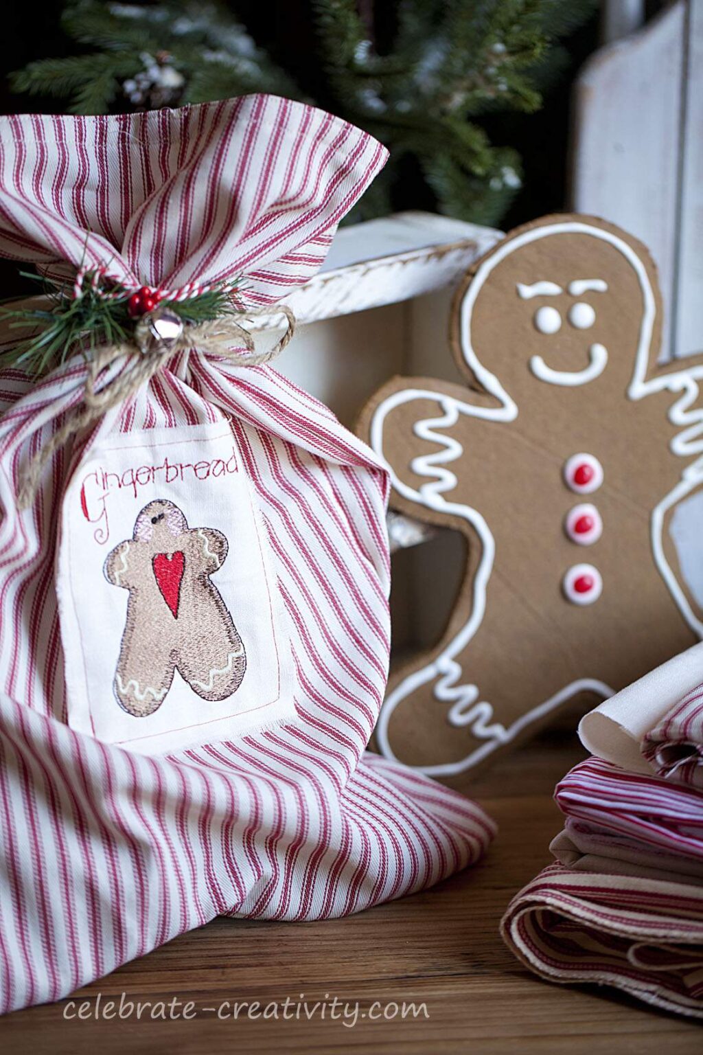 Jumbo Gingerbread Man with Gift Sack | Celebrate Creativity